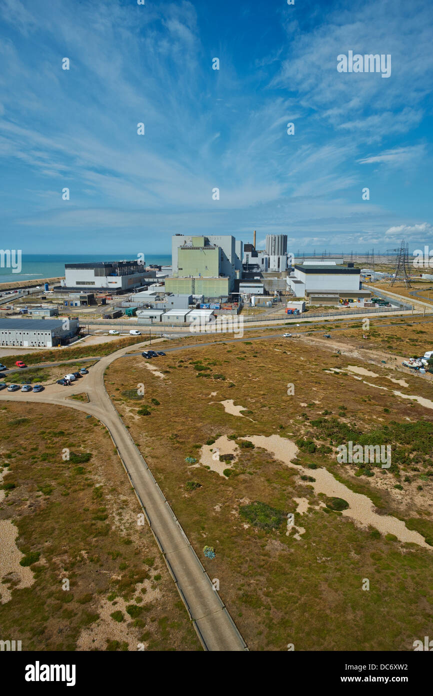View of the Nuclear Power Station from the top of the Dungeness ...