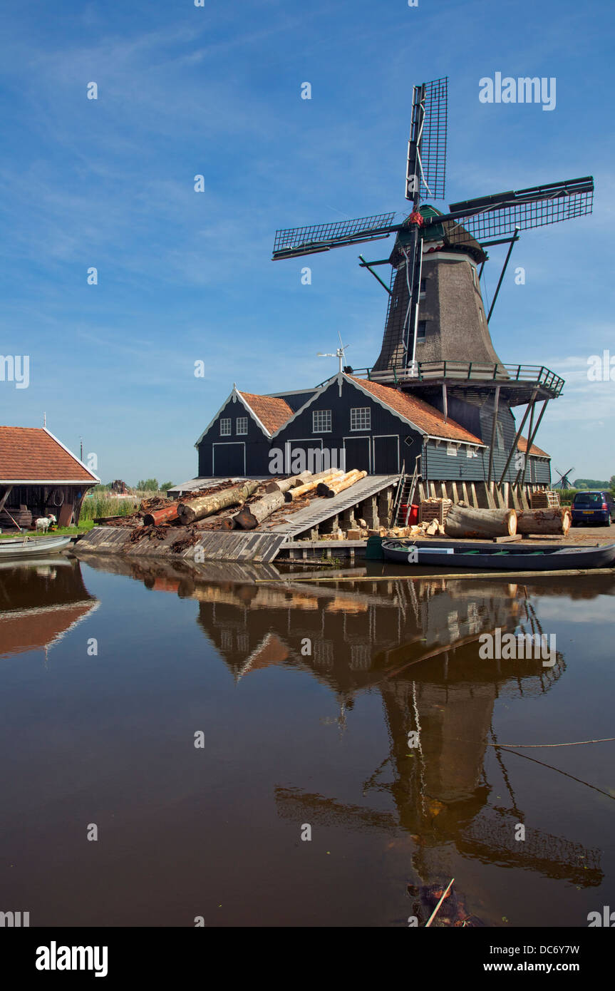 The Rat a working windmill at IJlst Friesland Holland Stock Photo - Alamy