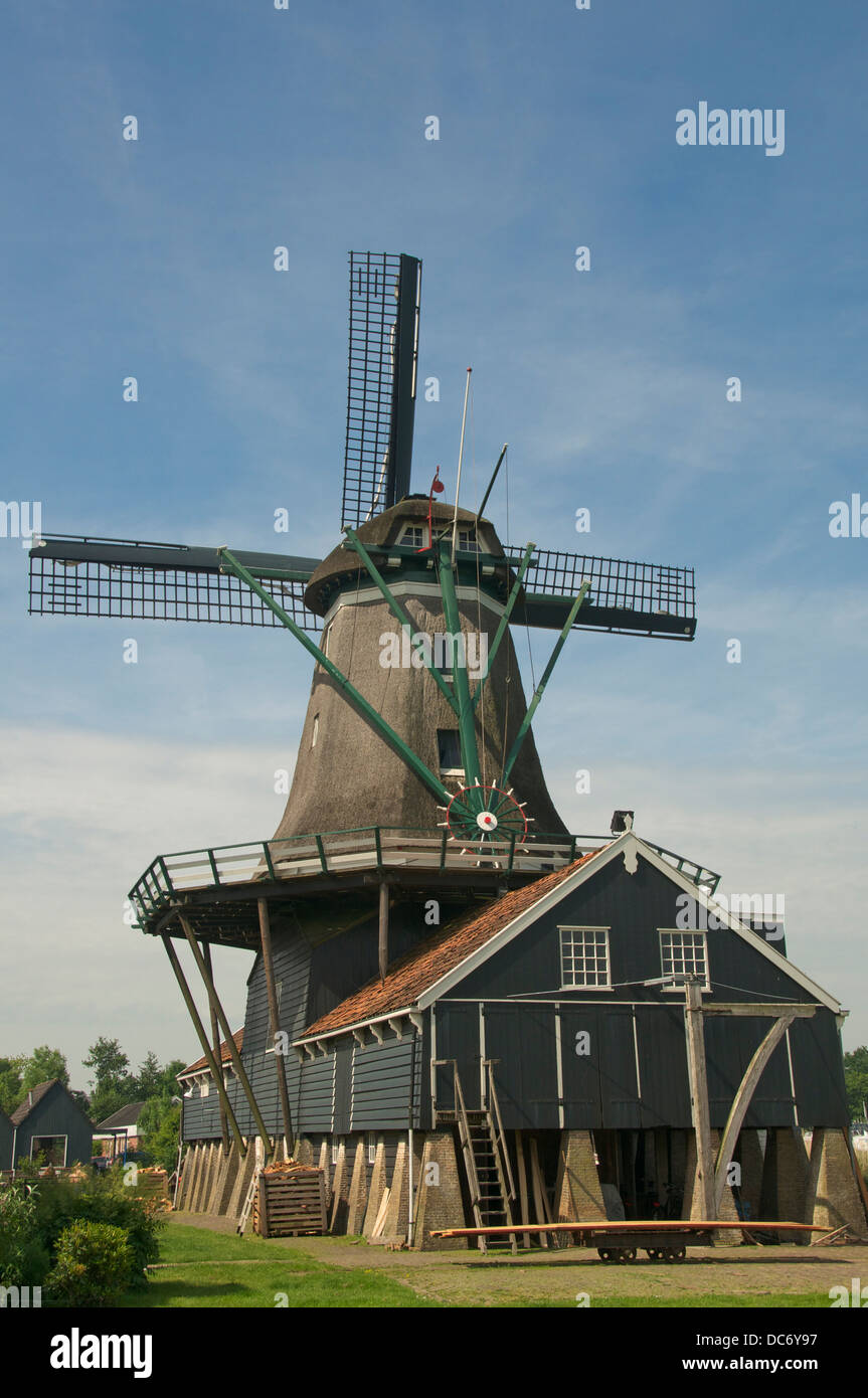 The Rat windmill at IJlst Friesland Holland Stock Photo - Alamy