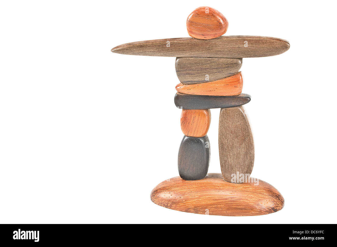 Inukshuk statue isolated on white Stock Photo - Alamy