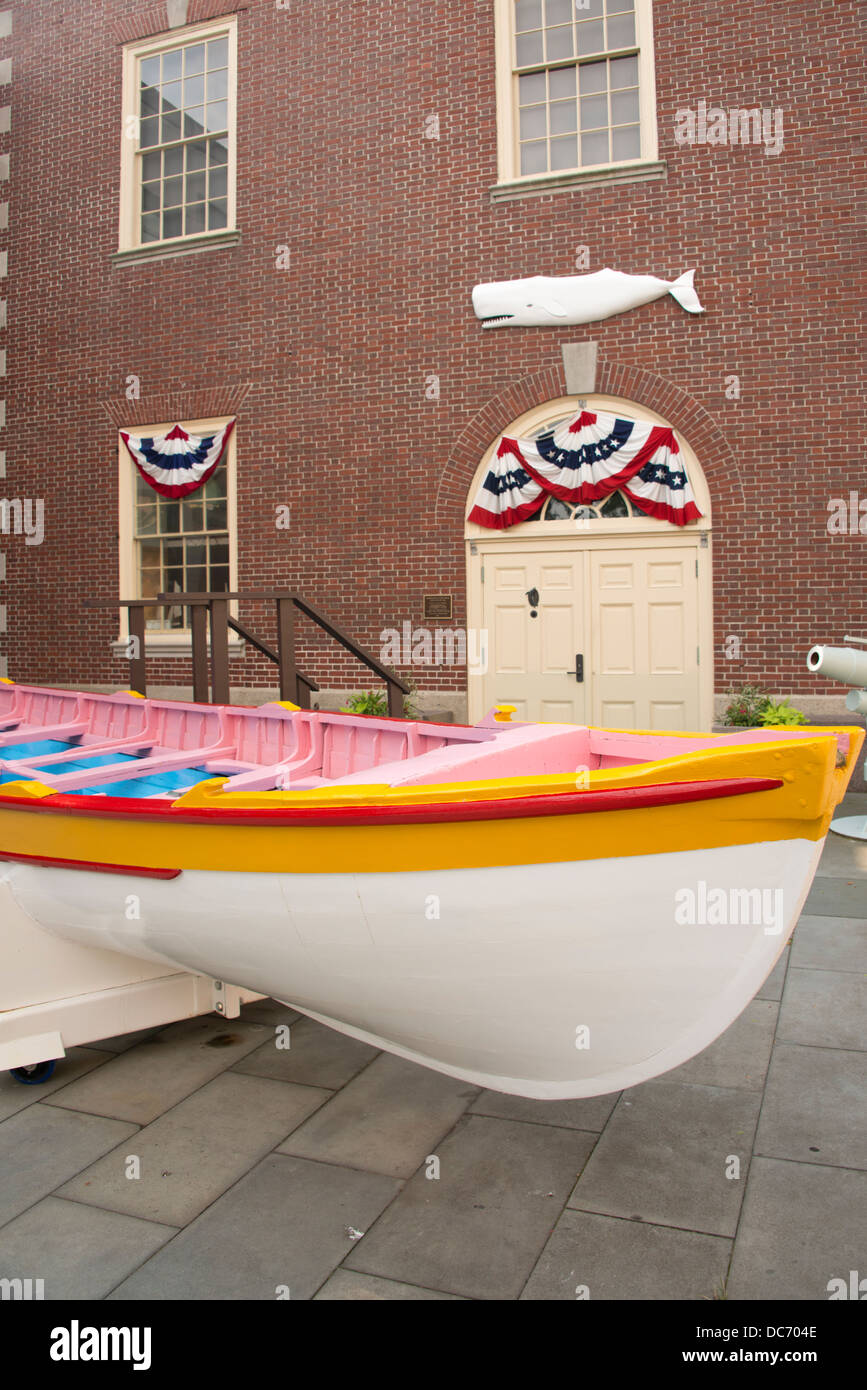Massachusetts, New Bedford, Whaling Museum. Museum entry with historic ...