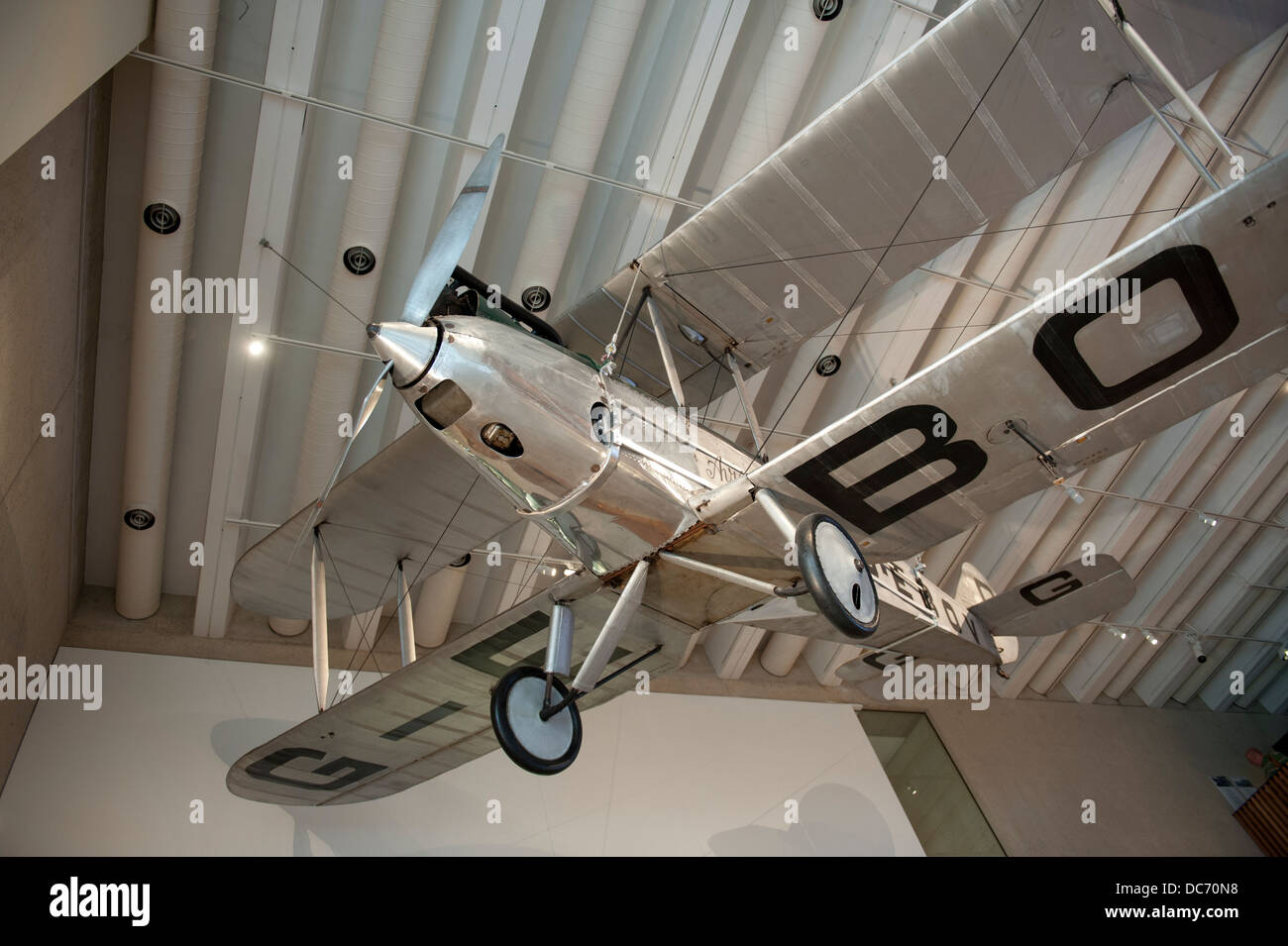 Bert Hinkler's Avro Avian biplane displayed at the Queensland Museum in ...