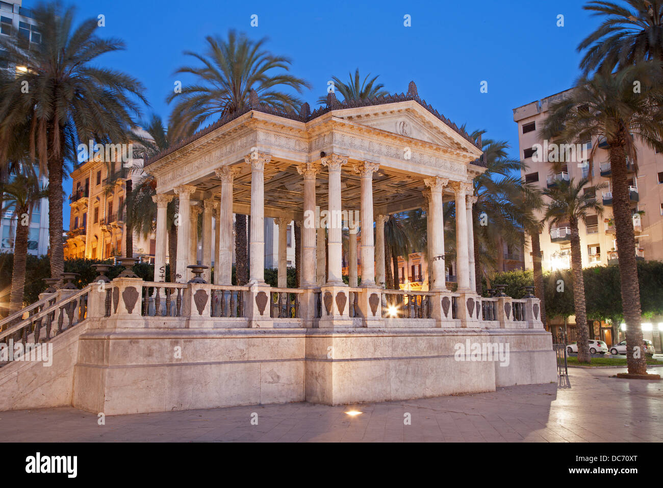 Palermo - summer house from Piazza Castelnovo in morning Stock Photo ...