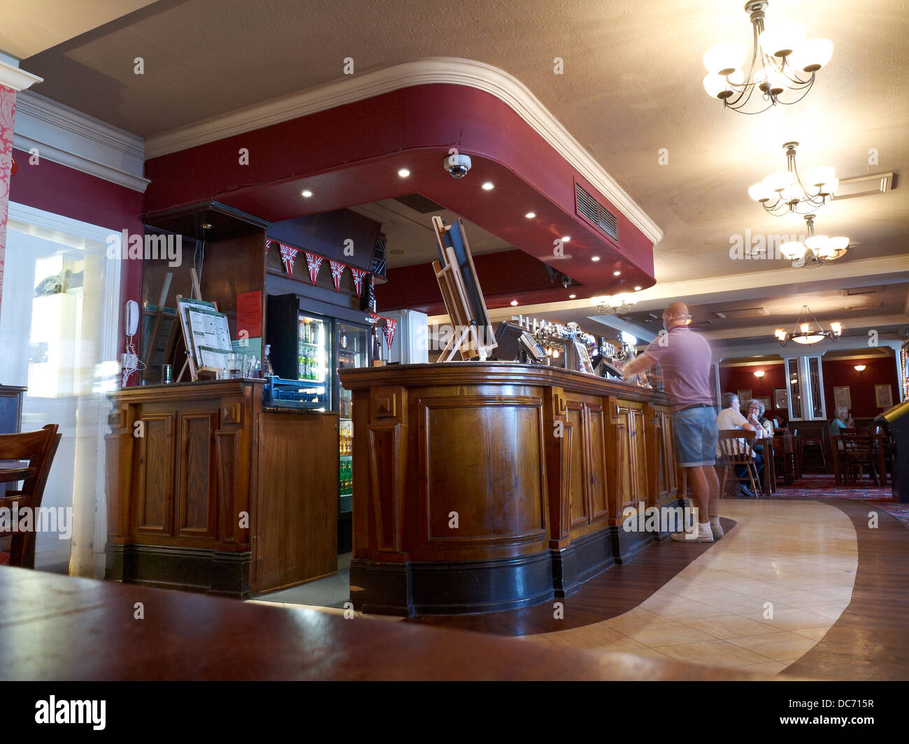Bar at "The Square Bottle", a Wetherspoon pub in Chester Cheshire UK ...