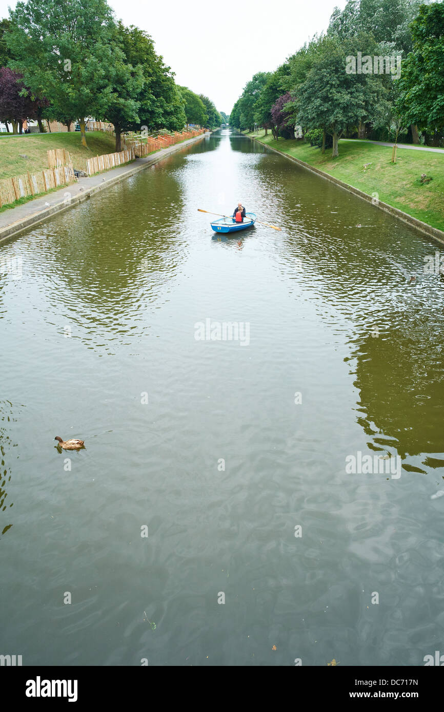 The Royal Military Canal From Ladies Walk Bridge Hythe Kent UK Stock ...