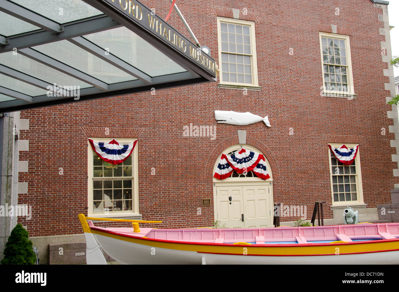 Massachusetts, New Bedford, Whaling Museum. Museum entry with historic ...