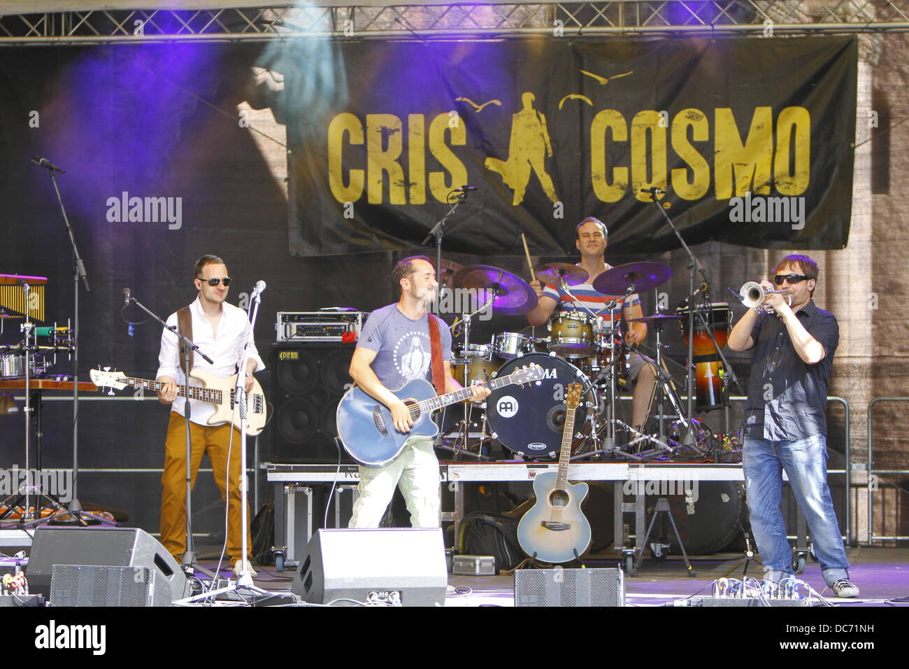 Worms, Germany. 10th August 2013. Cris Cosmo and his supporting band ...