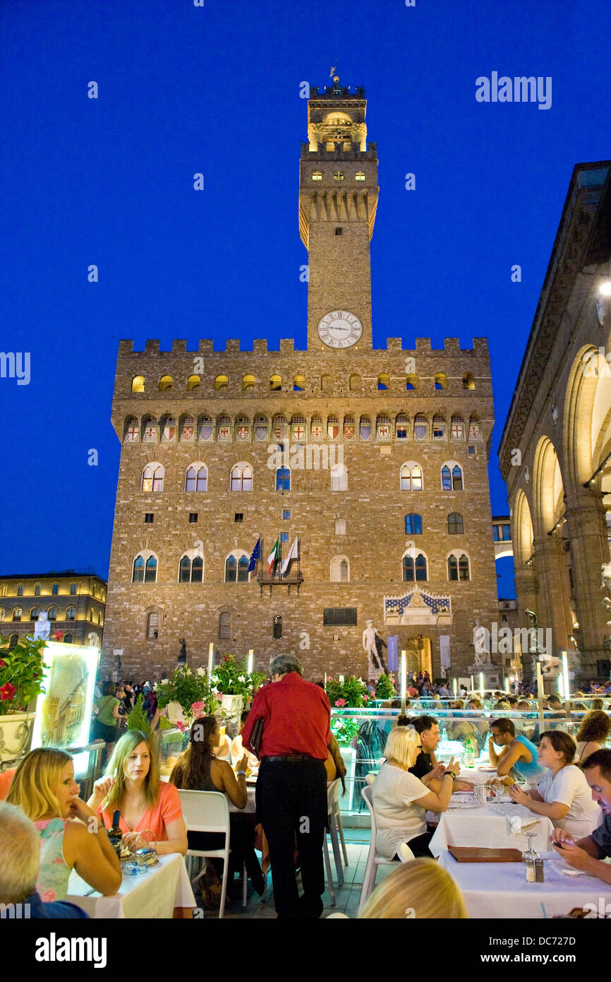 Italy, Tuscany, Florence, Piazza della Signoria, Signoria town square ...