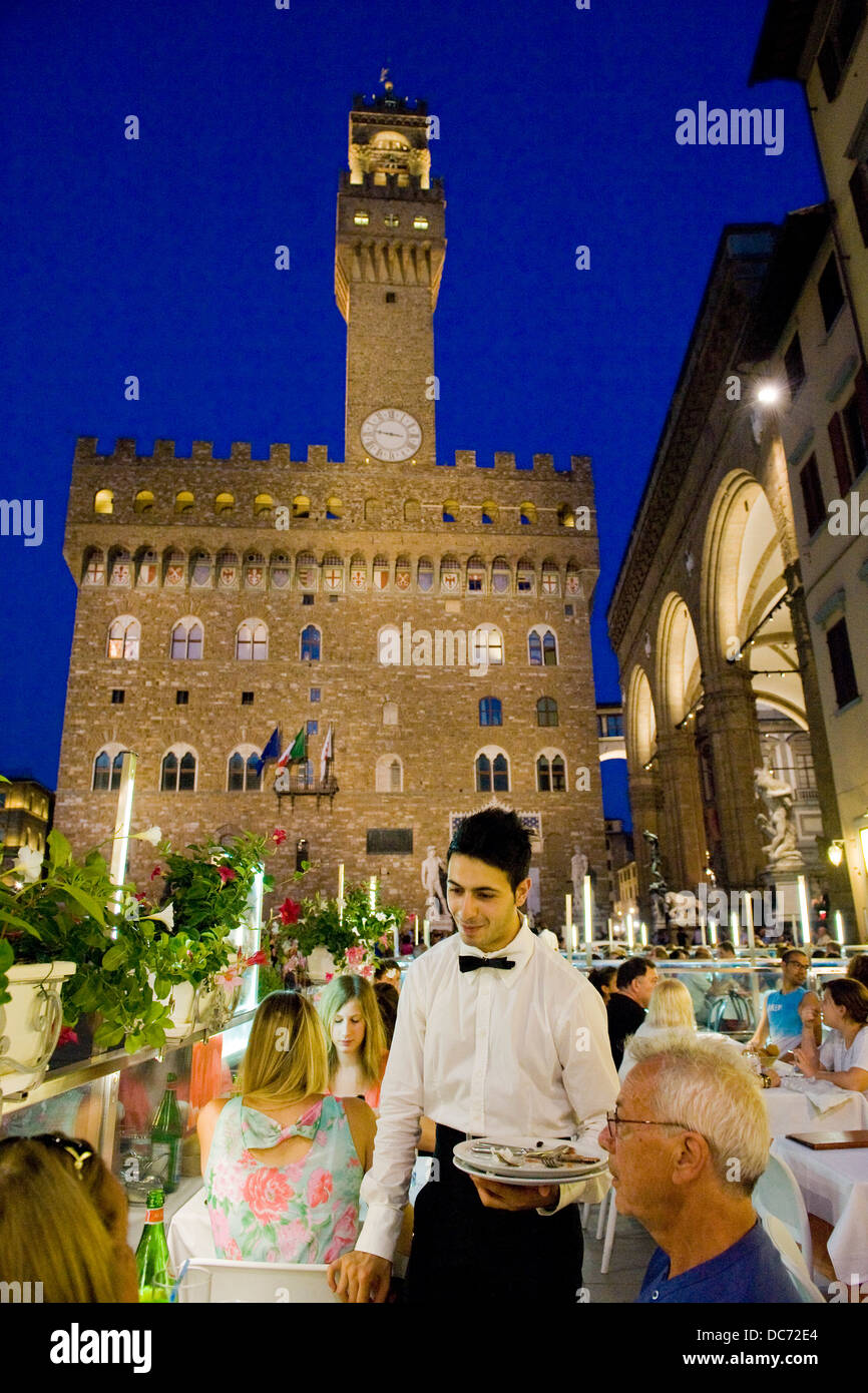 Italy, Tuscany, Florence, Piazza della Signoria, Signoria town square ...