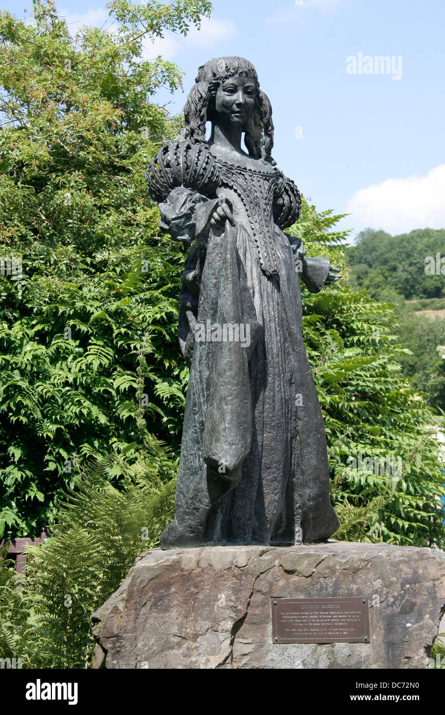 Lorna Doone statue Dulverton Somerset England UK Stock Photo - Alamy