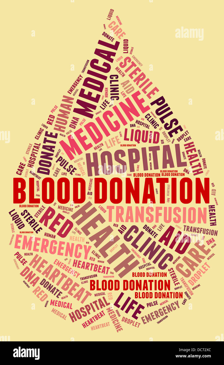 Blood donation pictogram with red wordings with serum yellow background ...