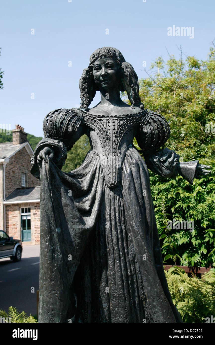 Lorna Doone statue Dulverton Somerset England UK Stock Photo - Alamy