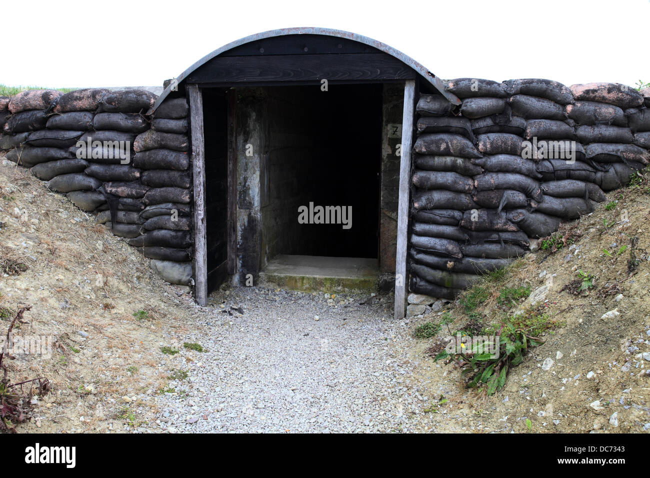 Entrance to an underground bunker from WW II Stock Photo - Alamy
