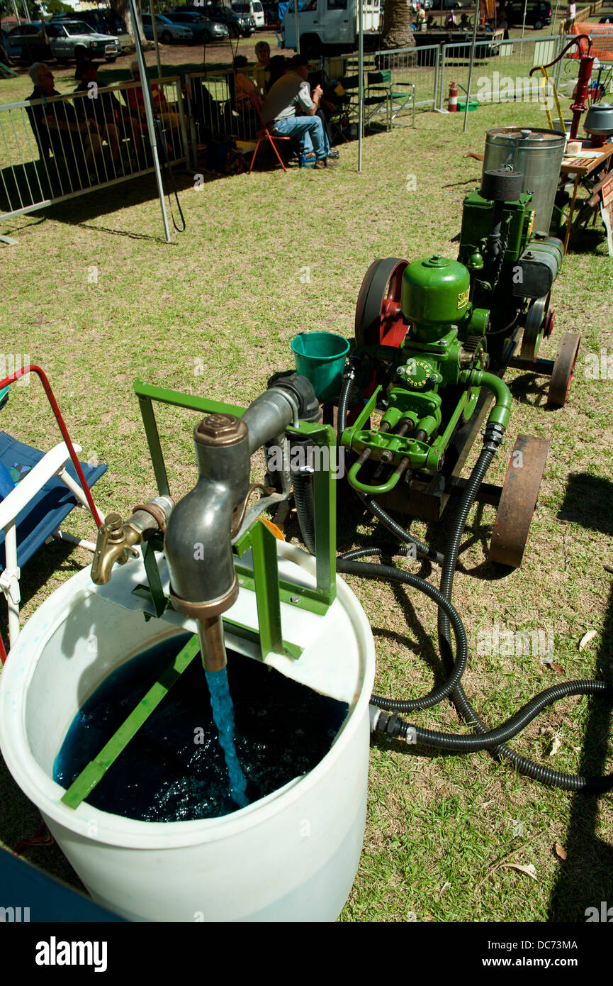 Antique stationary engine and pump in operation Stock Photo - Alamy