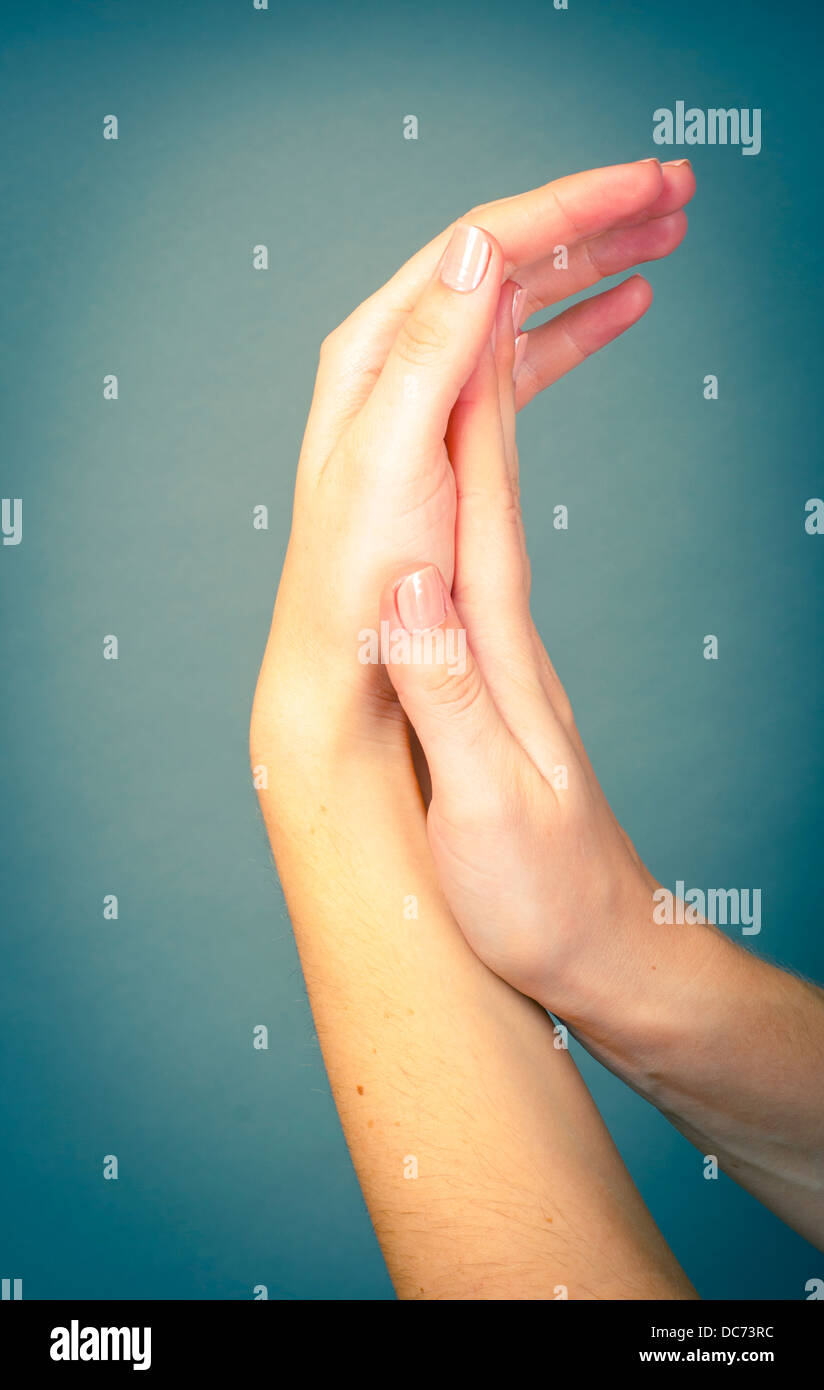an image of female hand isolated Stock Photo - Alamy