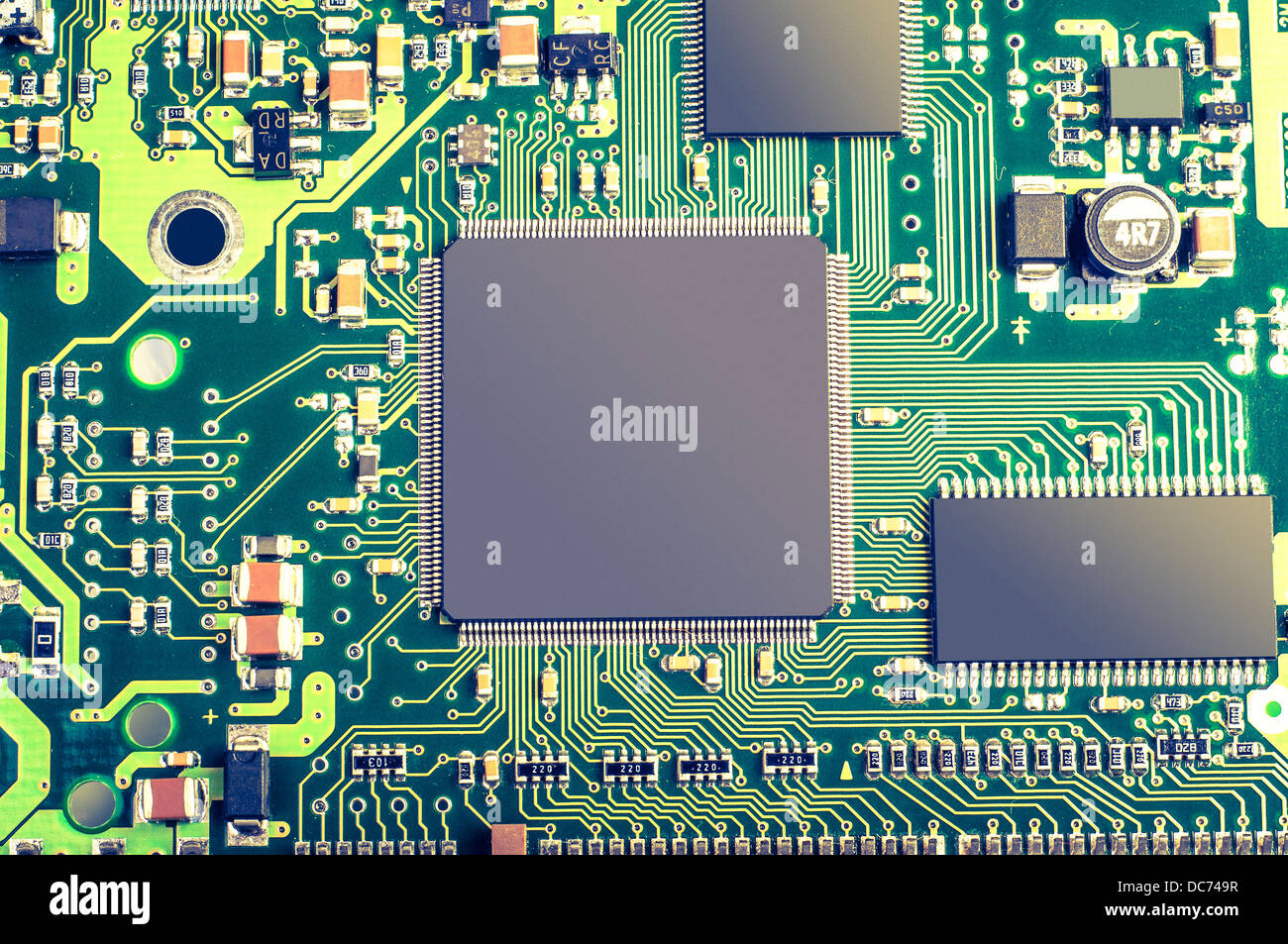 An image of microchip background - technology concept Stock Photo - Alamy