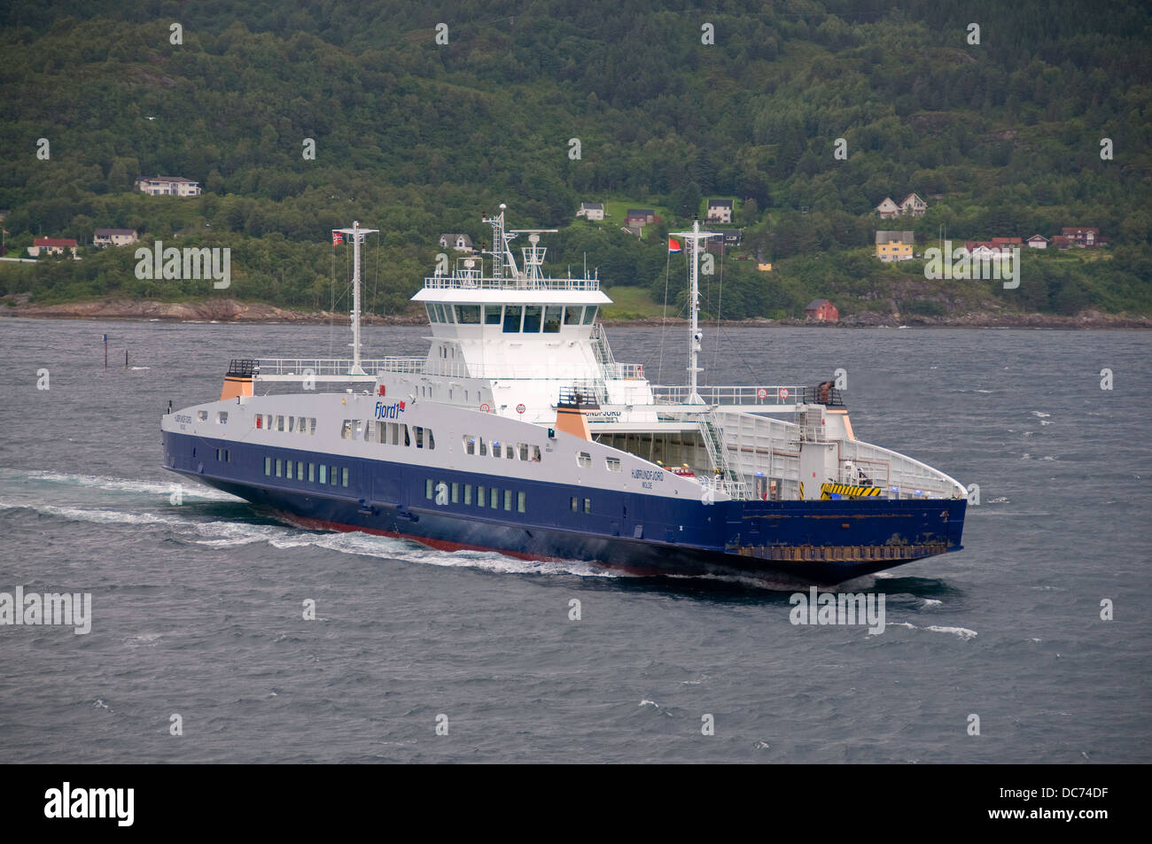 The ferry Fjord1 moves through Sognefjord on its way to Flam Norway ...