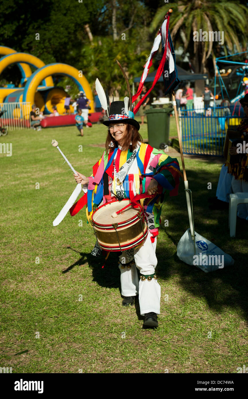 Drummer with Morris Dance troupe Stock Photo - Alamy