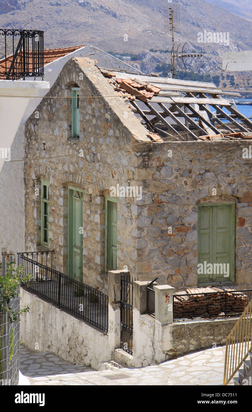 Beautiful greek house blue shutters hi-res stock photography and images ...