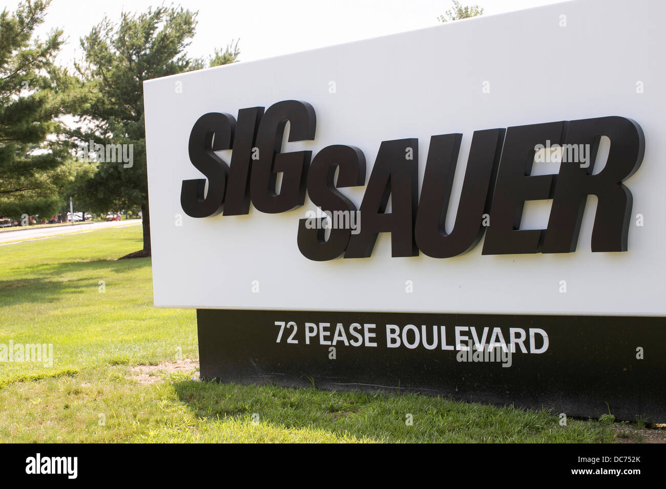 A sign outside of a Sig Sauer firearms manufacturing facility Stock ...