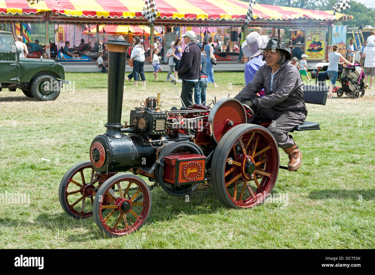 Miniature Burrell steam traction engine at a Steam Fair Stock Photo - Alamy