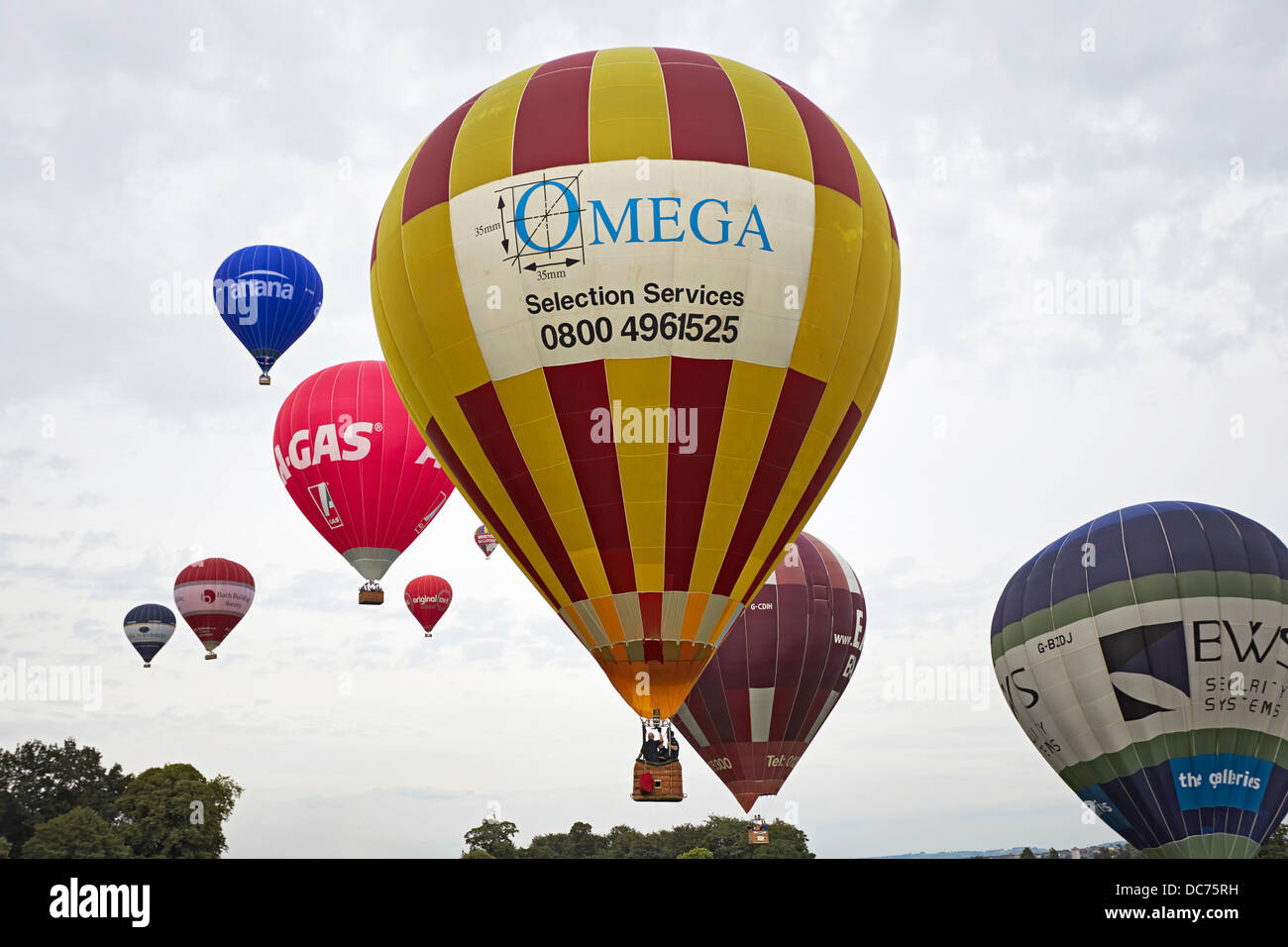 Balloons at the 35th UK Bristol balloon fiesta at the Ashton court ...