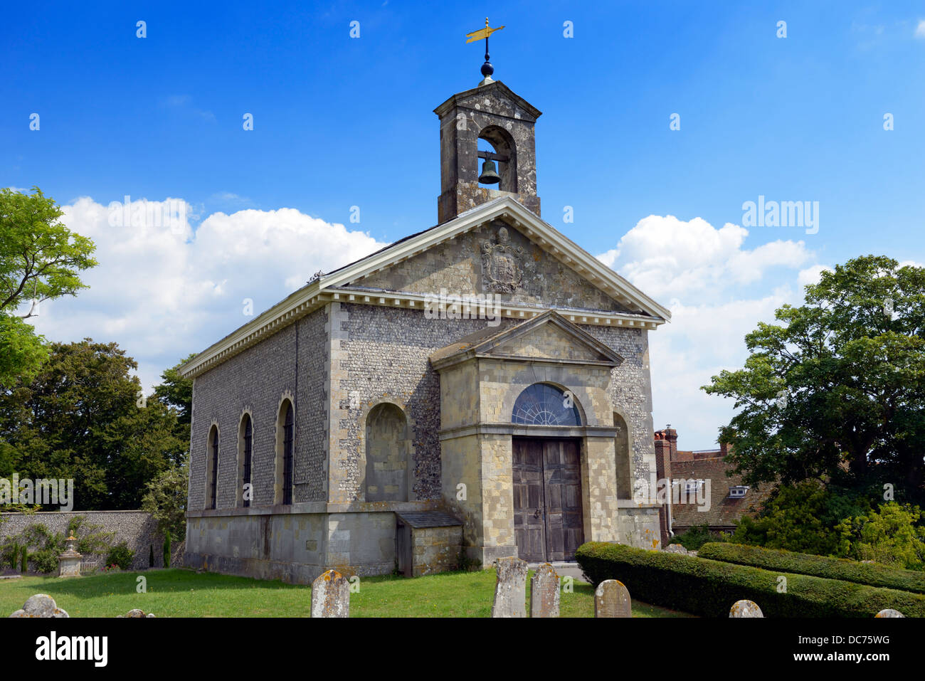 The 18th century Church of St Mary in the village of Glynde, East ...