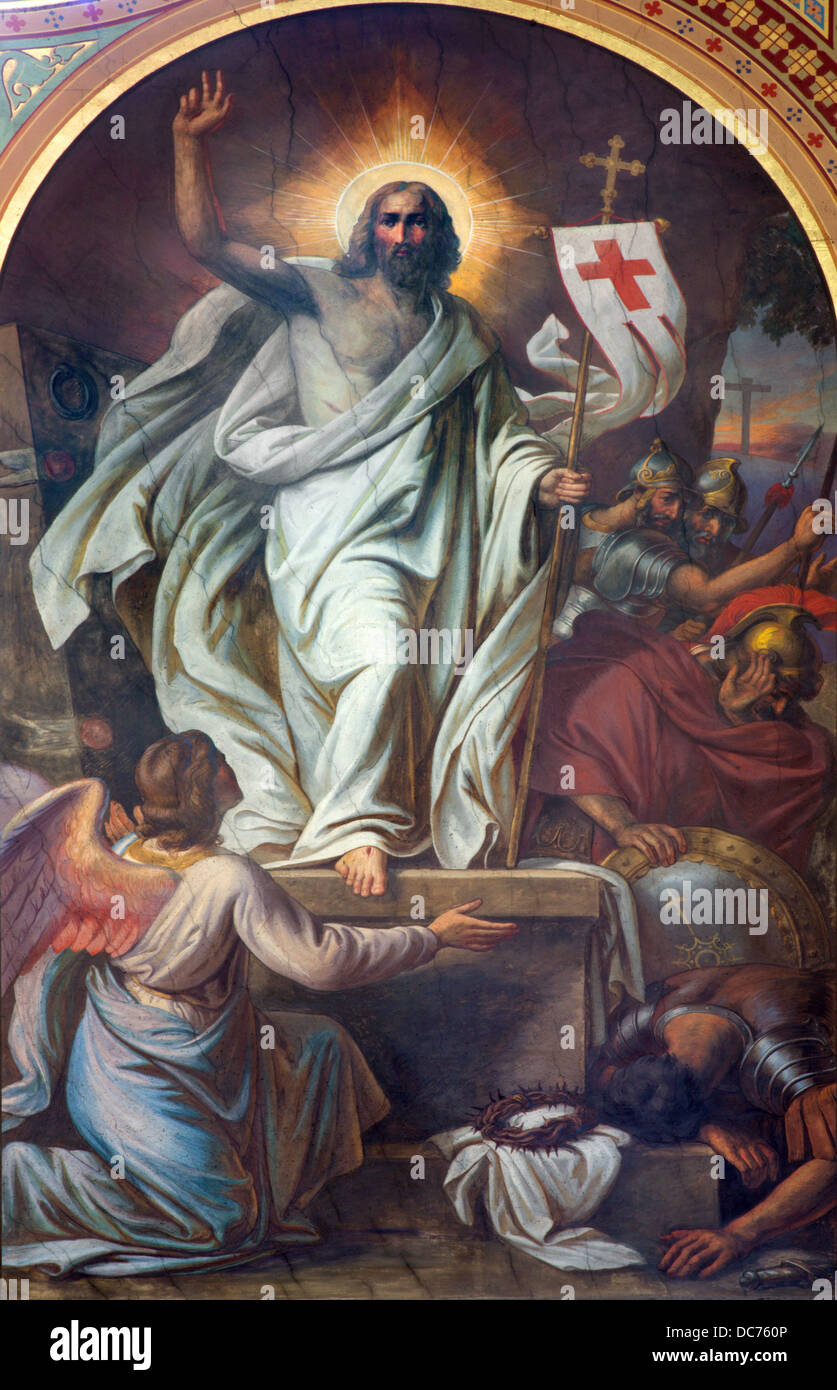 Resurrection jesus vienna fresco hi-res stock photography and images ...