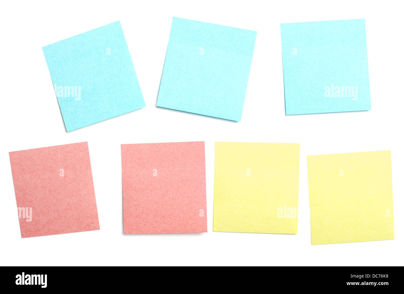 Seven stickers on a white background Stock Photo - Alamy