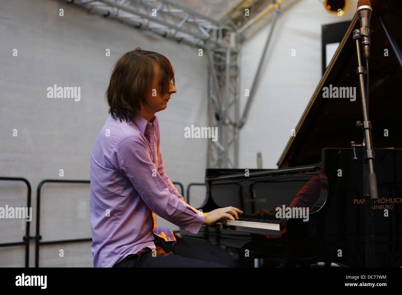 Worms, Germany. 10th August 2013. Jazz pianist Michael Wollny is ...