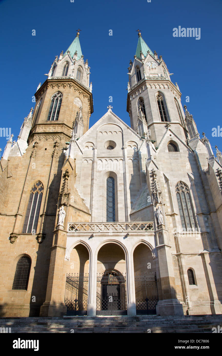 Vienna - Gothic west facade of monastery church in Klosterneuburg on ...