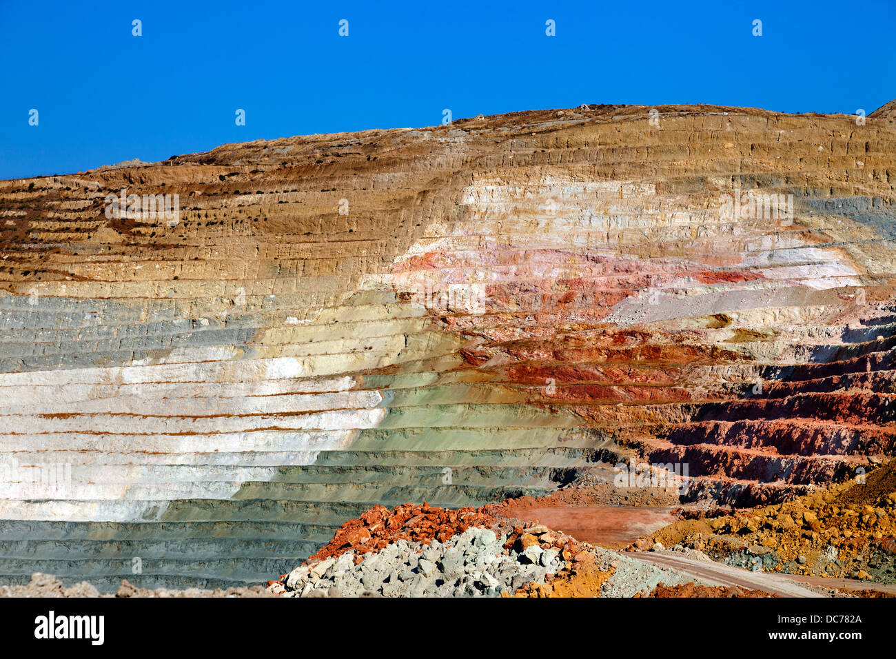 Bentonite quarry in Milos island.Greece Stock Photo - Alamy