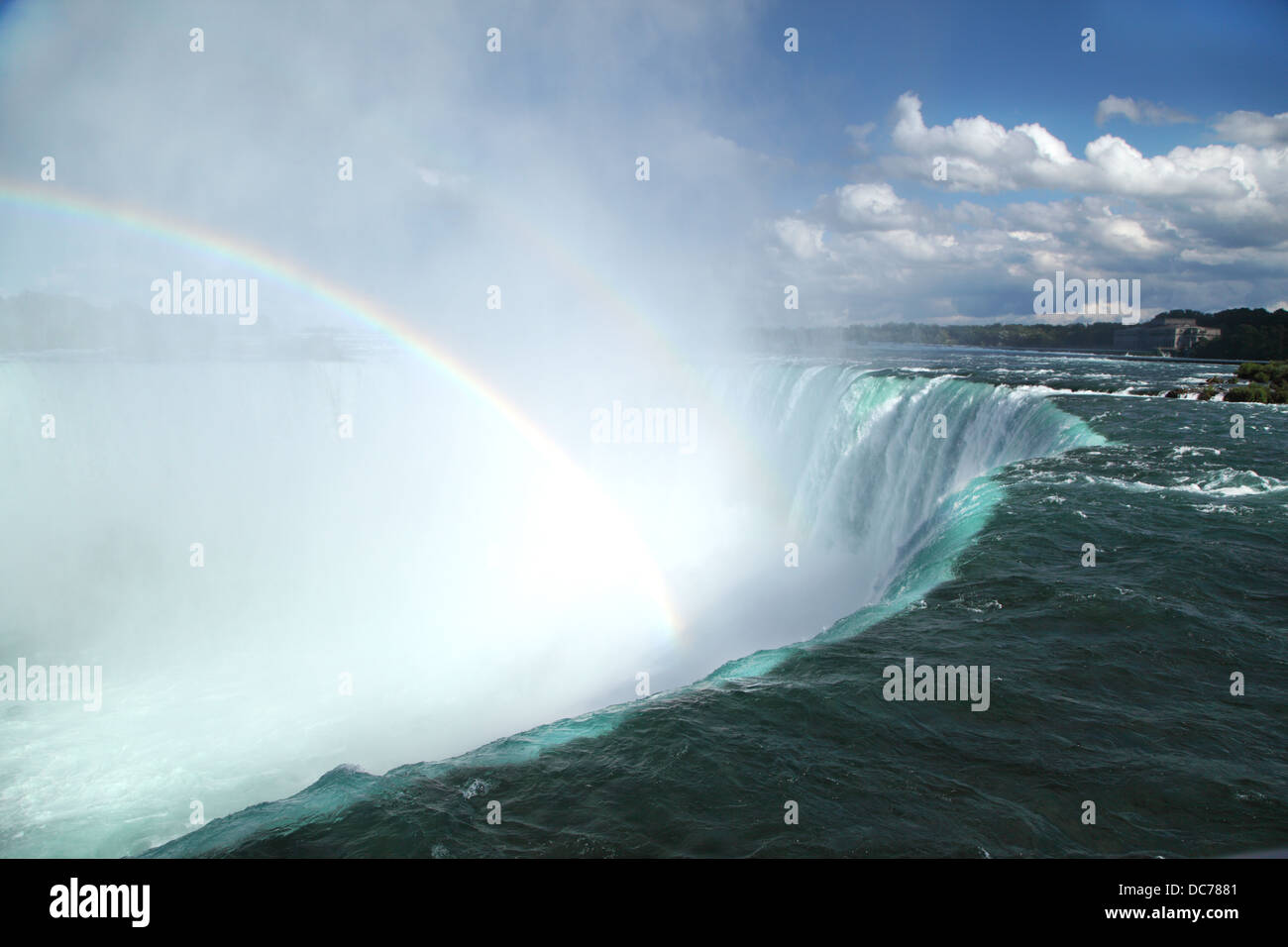 Niagara Falls Landscape and Rainbow Stock Photo - Alamy