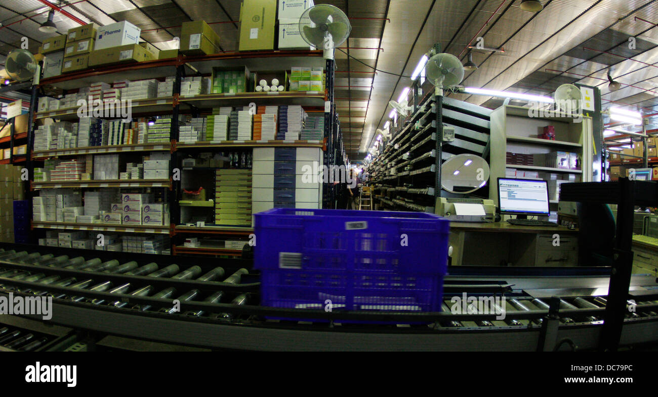 Pharmaceutical drugs warehouse in the Spanish island of Mallorca Stock ...