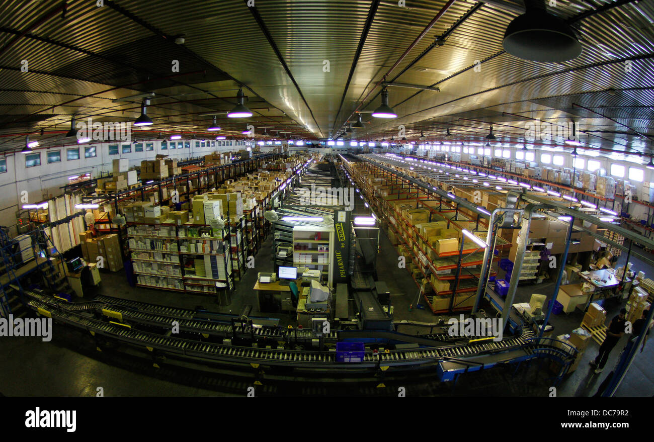 Pharmaceutical drugs warehouse in the Spanish island of Mallorca Stock ...