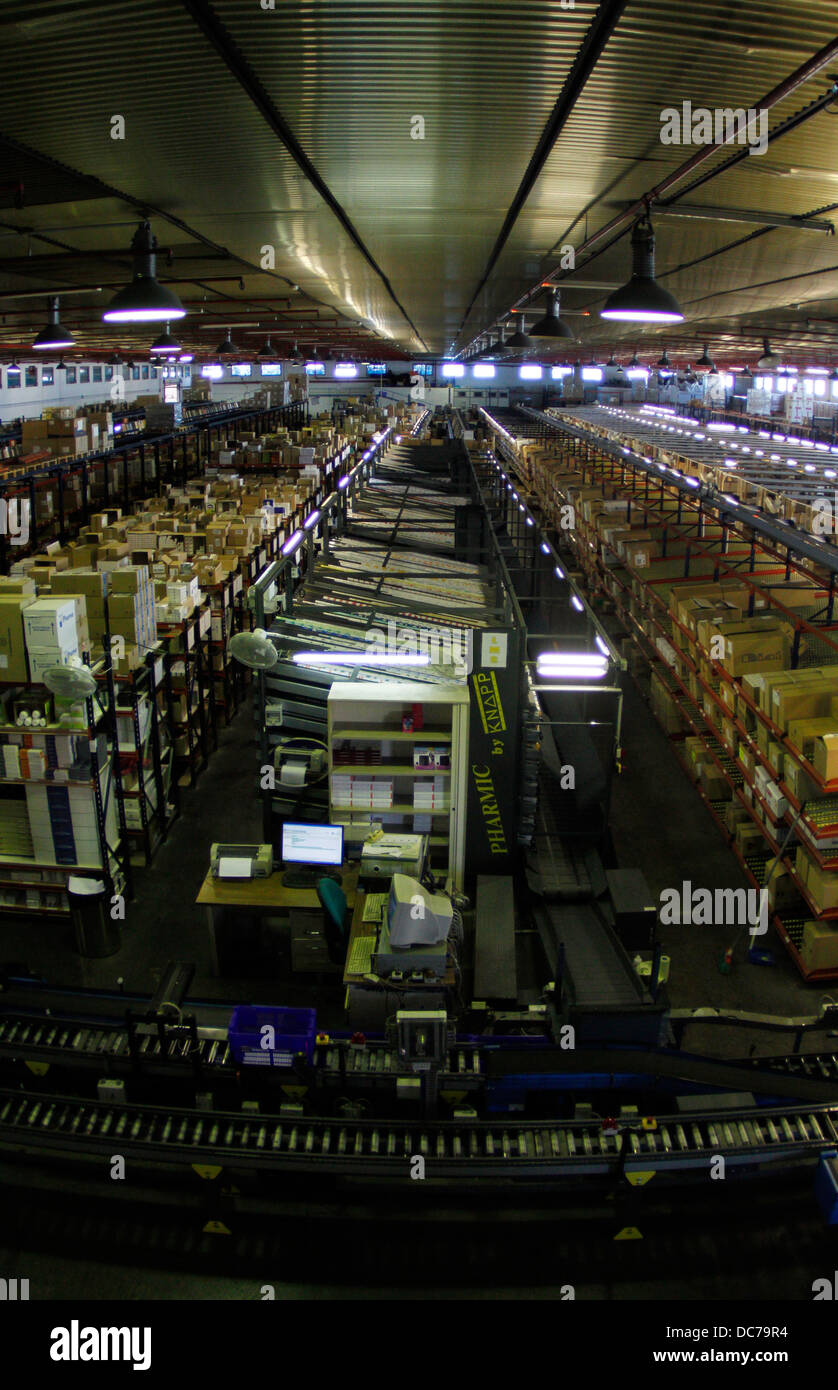 Pharmaceutical drugs warehouse in the Spanish island of Mallorca Stock ...