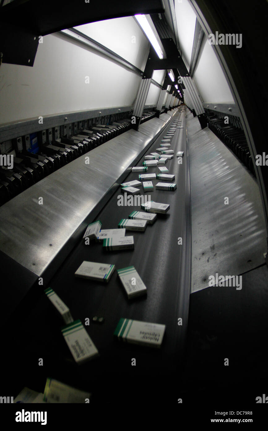 Pharmaceutical drugs warehouse in the Spanish island of Mallorca Stock ...