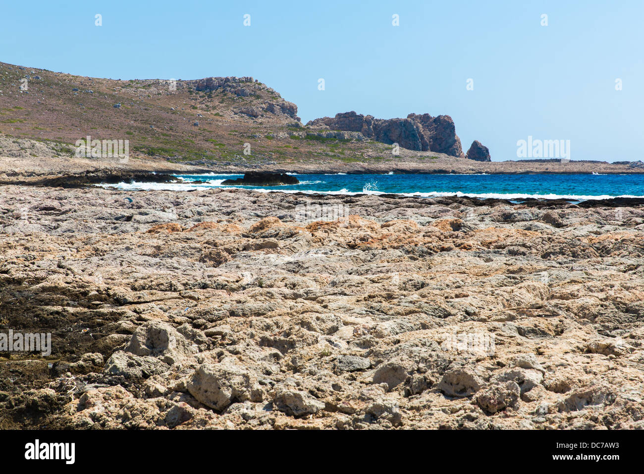 Balos bay. View from Gramvousa Island, Crete in Greece.Magical ...