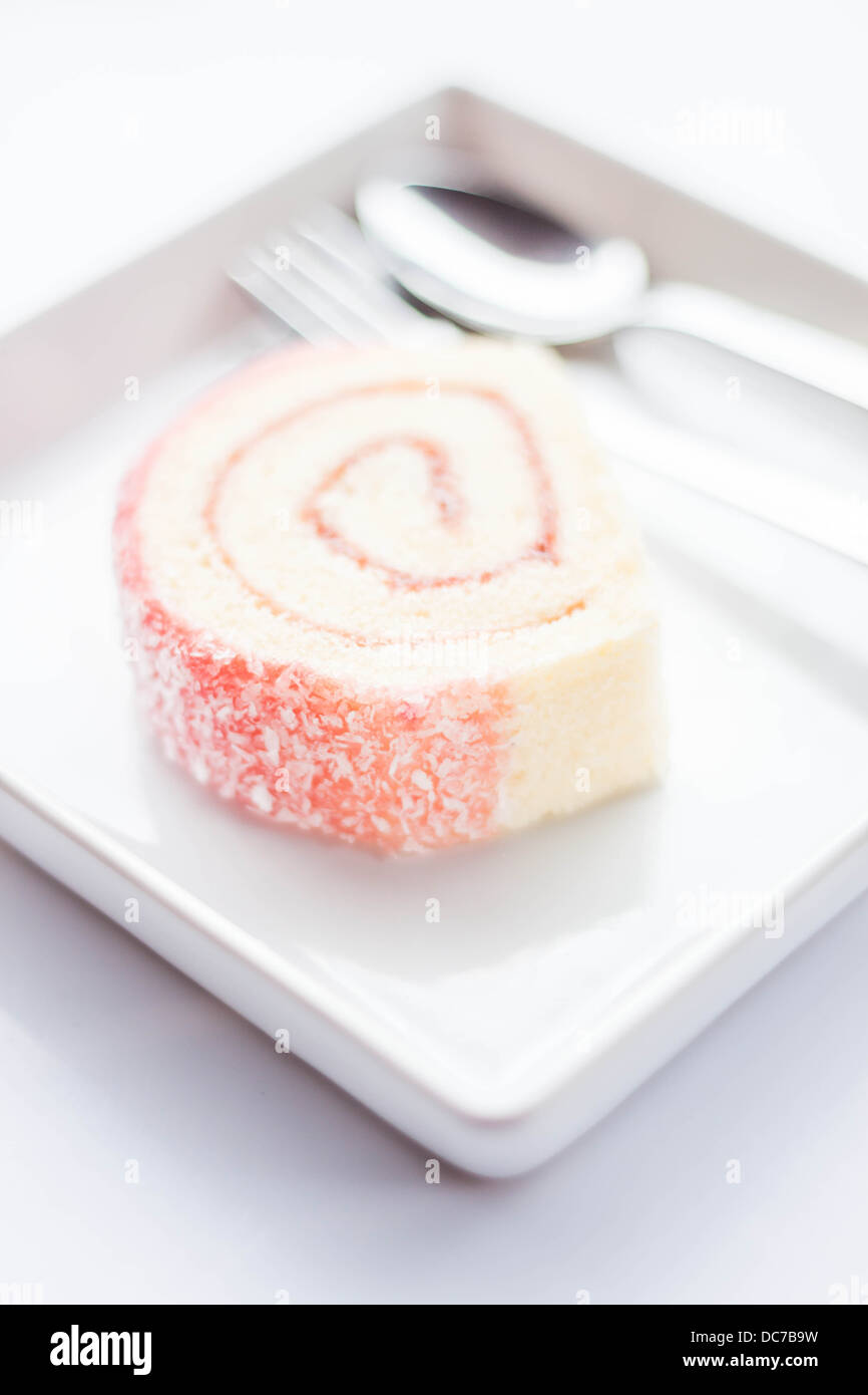 Sponge cake with jam and coconut hi-res stock photography and images ...