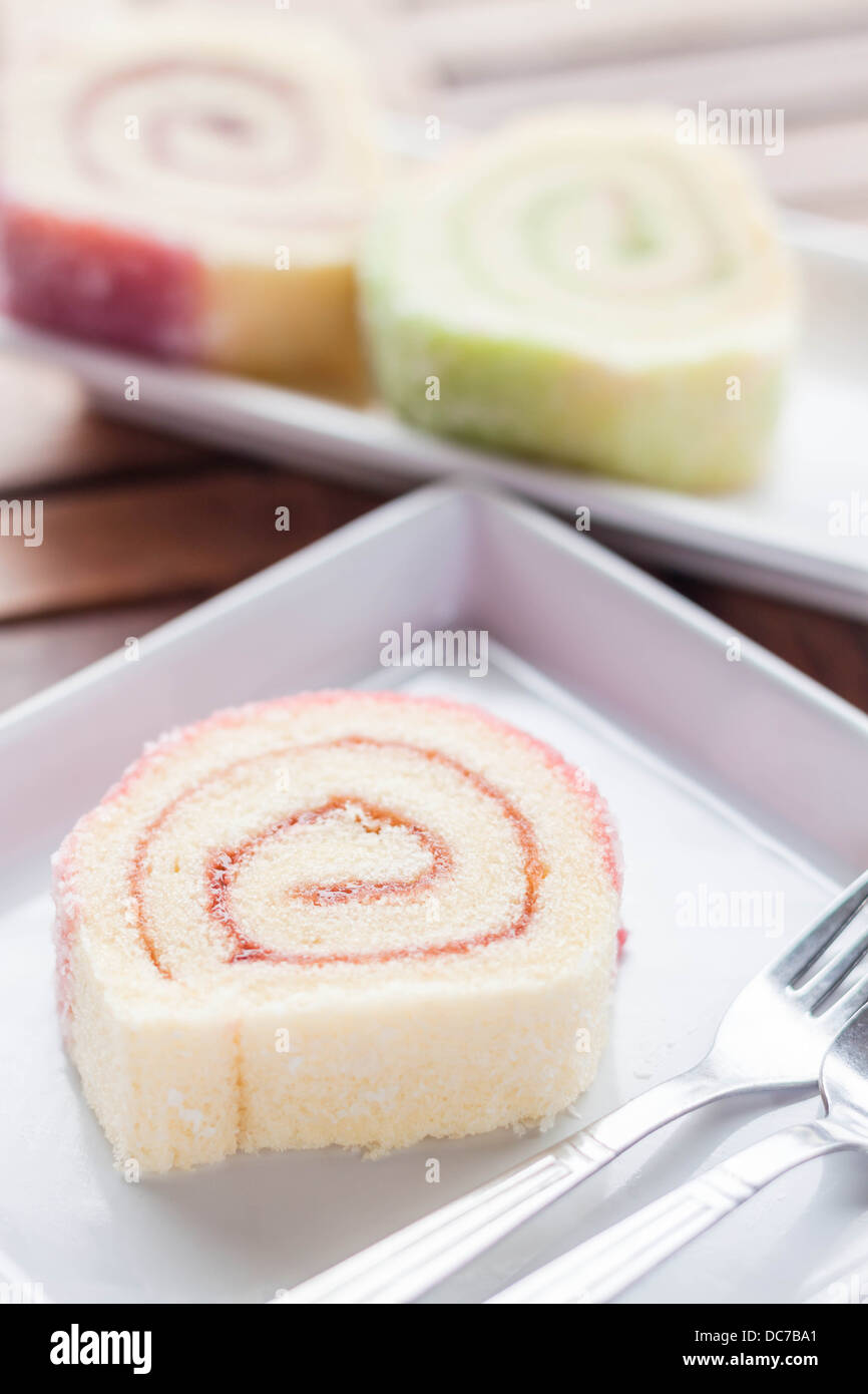 Colorful jam rolls served in restaurant, stock photo Stock Photo - Alamy