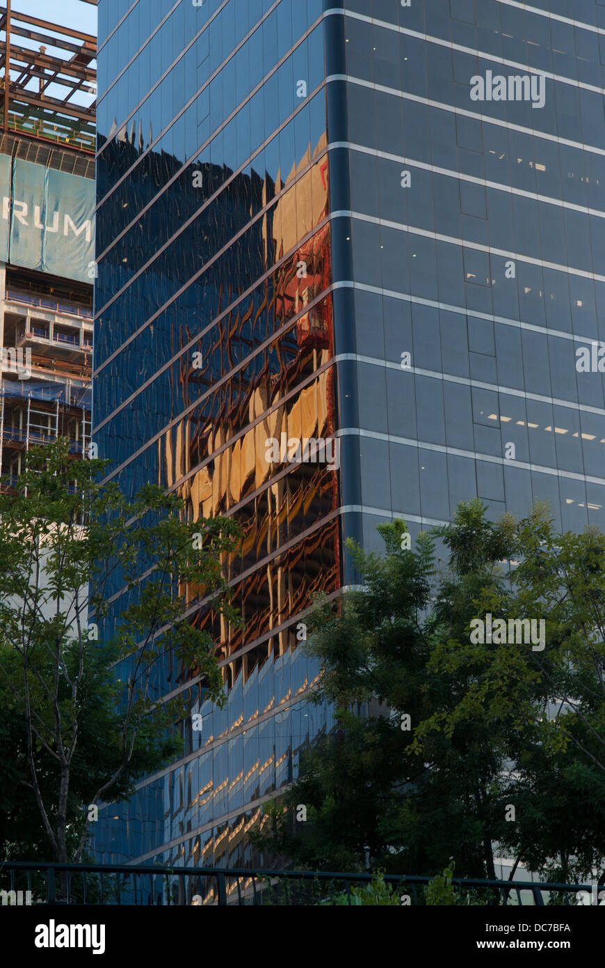 Reflection in a glass building, Seoul, Korea Stock Photo - Alamy