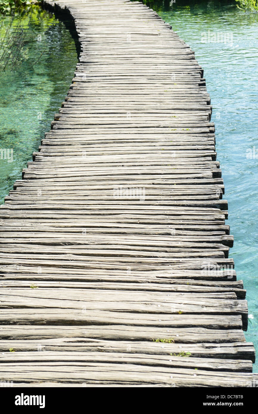 Wooden Hiking Path or Trail over Water Stock Photo - Alamy