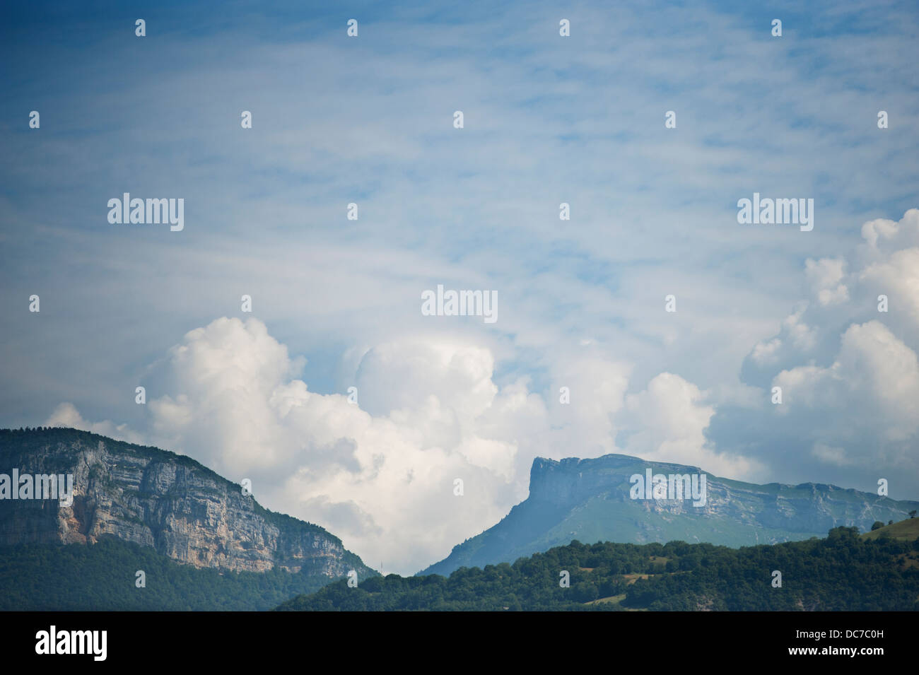Steep escarpment in the Massif de la Chartreuse, part of the Jura range ...