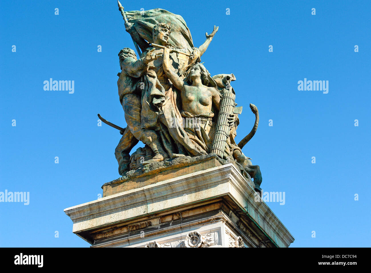 Bronze statue front of Capitolio, Rome, Italy Stock Photo - Alamy