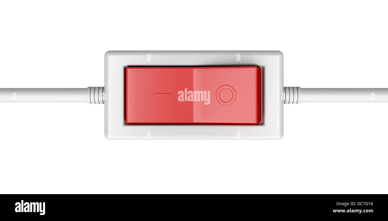 Power switch isolated on white background Stock Photo - Alamy