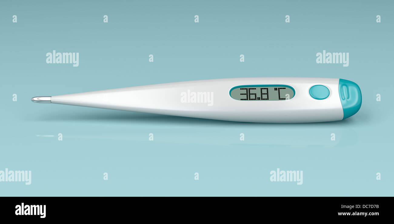 Digital thermometer, 3d rendered image Stock Photo - Alamy