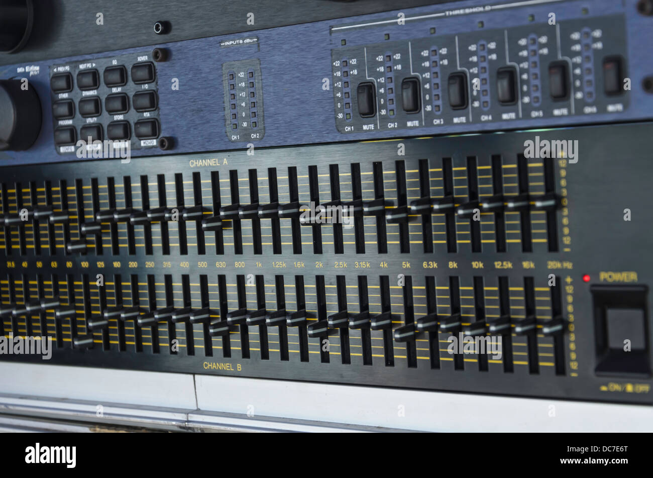 Control panel for controlling various electronic devices Stock Photo ...