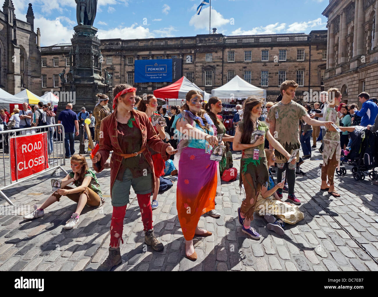 Flying High Theatre Company promoting Peter Pan show in The Royal Mile ...