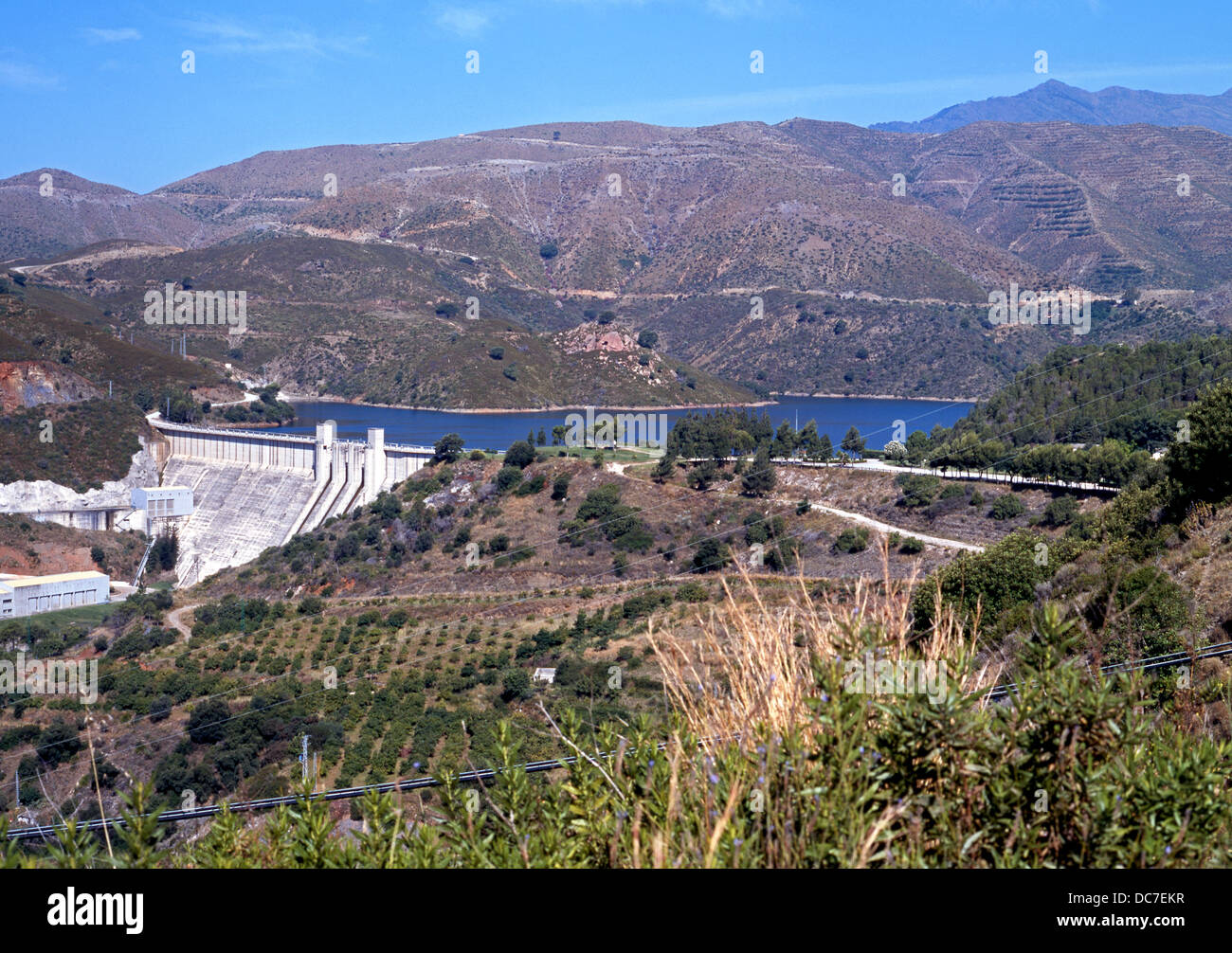 El Angel Reservoir, on the Rio Verde between Marbella and Istan, Costa ...