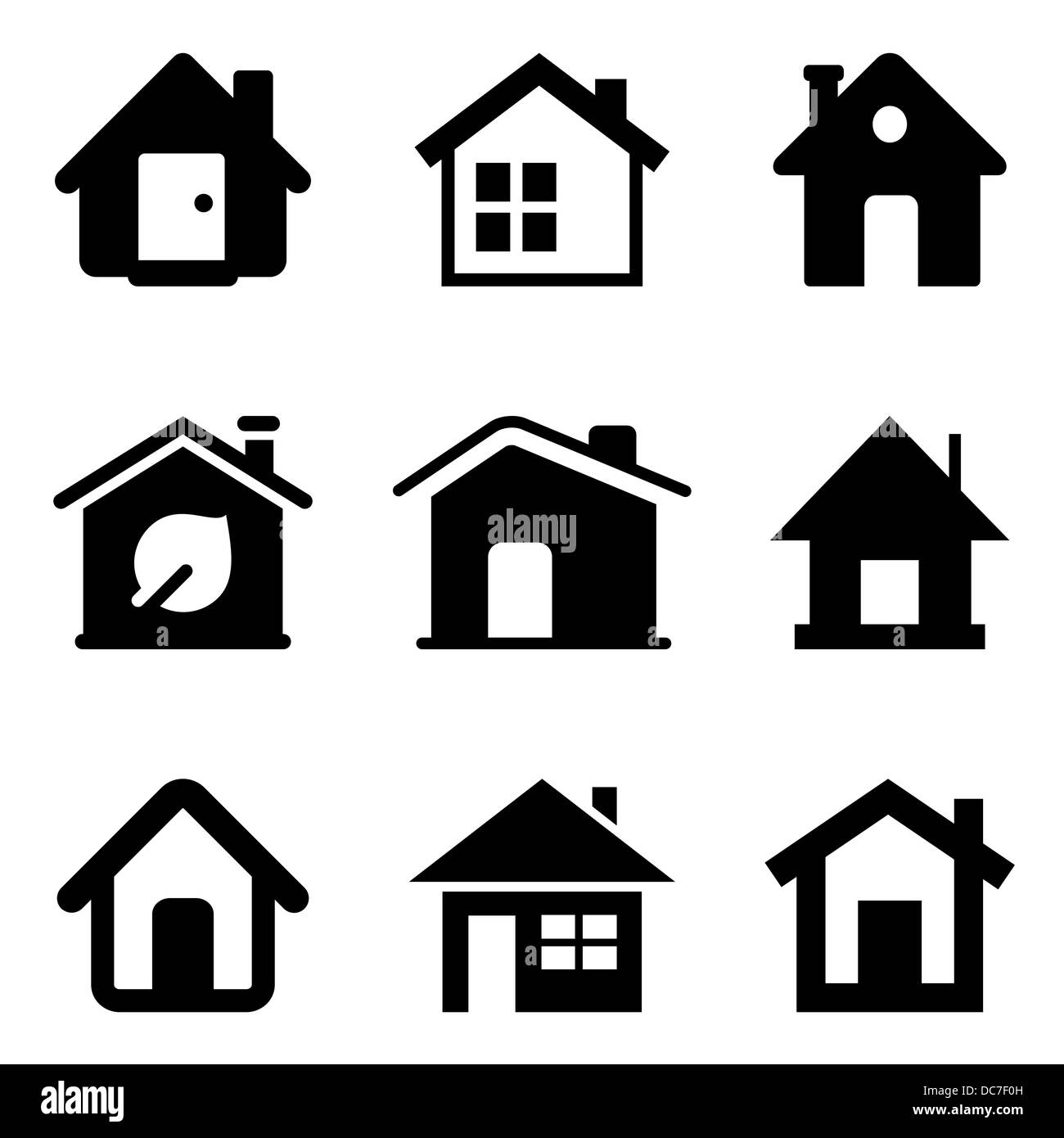 Icons home Black and White Stock Photos & Images - Alamy